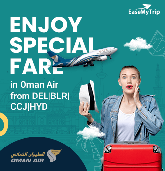 Oman Airways Sale| Get special fare on flying with Oman Air from India on booking with EaseMyTrip