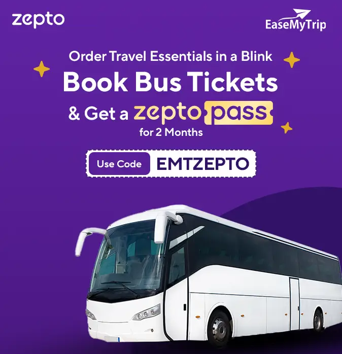 Bus Offer, Get Assured Zepto Pass on Bus Booking with EaseMyTrip